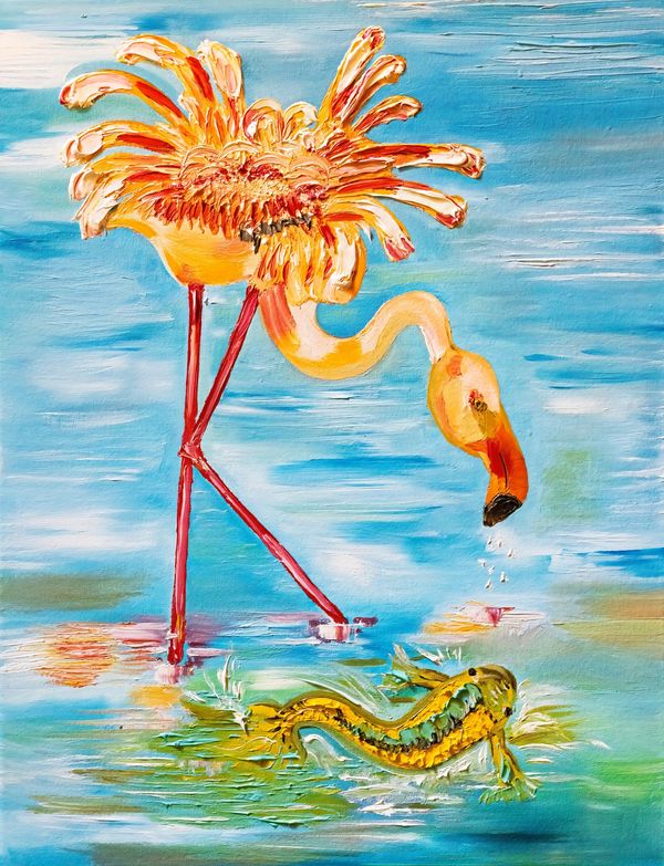 Artrepreneur - Flamingo & Fish (For Sale)
