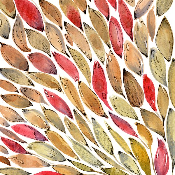 Artrepreneur - Autumn Leaf Watercolor Scatter (For Sale)